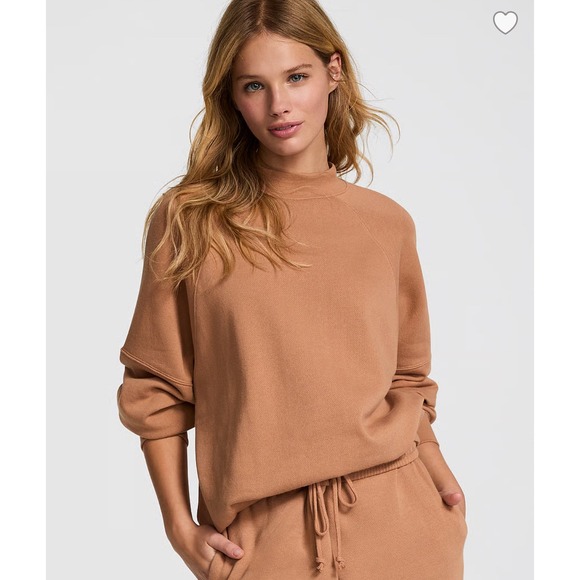 PINK Victoria's Secret | Tops | Pink Victorias Secret Ivy Fleece Mock ...